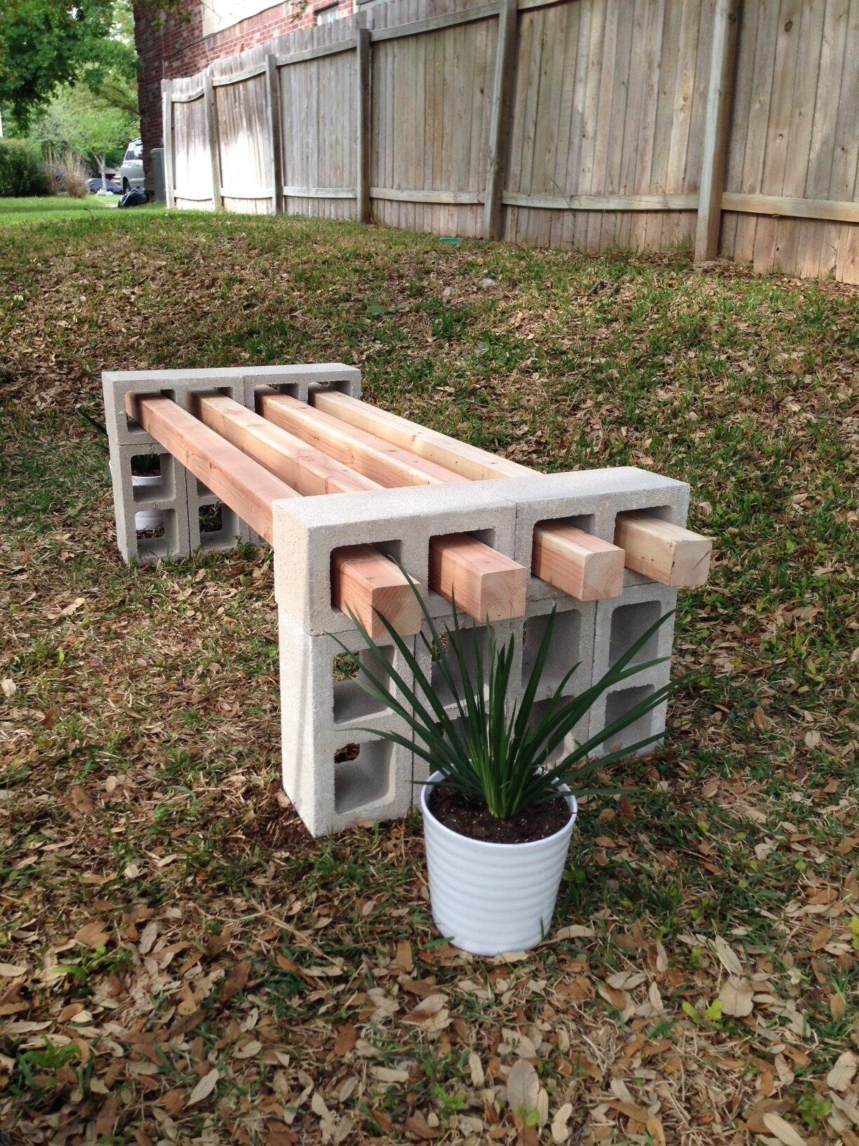 DIY Cinder Block Bench Fab Everyday DIY Cinder Block Bench Fab Everyday