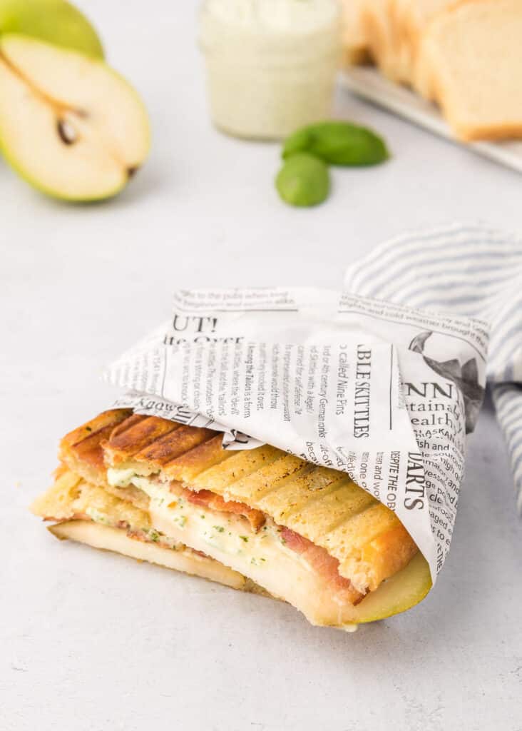 Pear and Bacon Panini with Basil Aioli recipe - Fab Everyday
