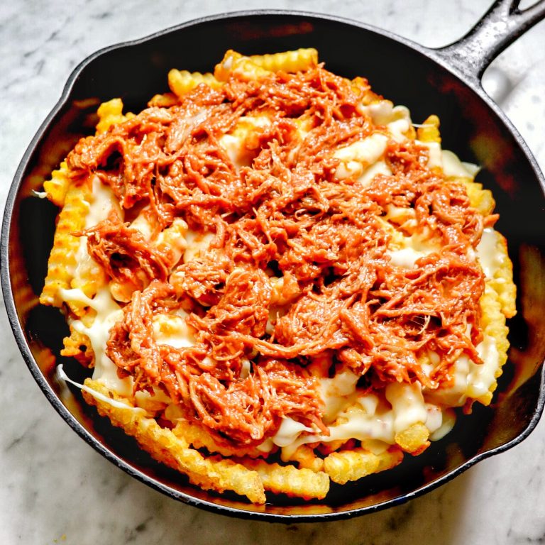 Texas Poutine (BBQ pulled pork poutine recipe) - Fab Everyday