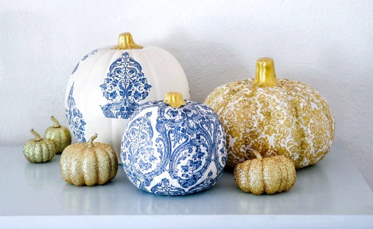 Pretty Pumpkins: 10 Easy Decoupage Pumpkins - Fab Everyday