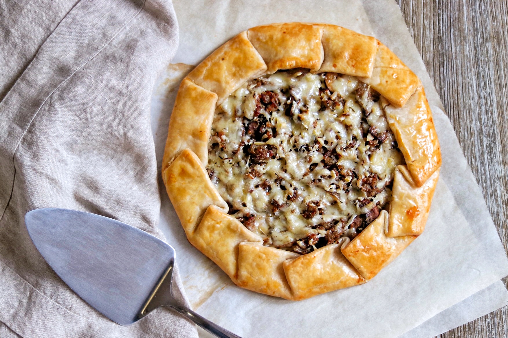 Sausage Galette (Caramelized Onion and Mushroom Savory Galette Recipe ...