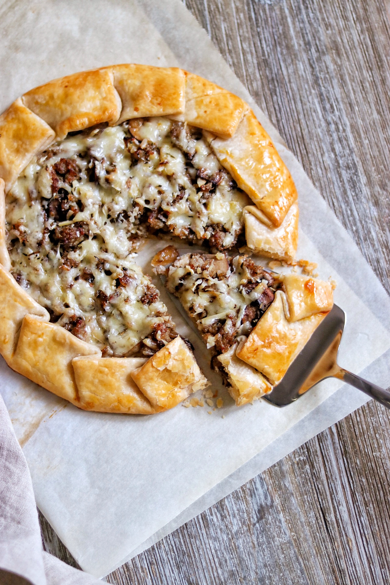 Sausage Galette (Caramelized Onion and Mushroom Savory Galette Recipe ...