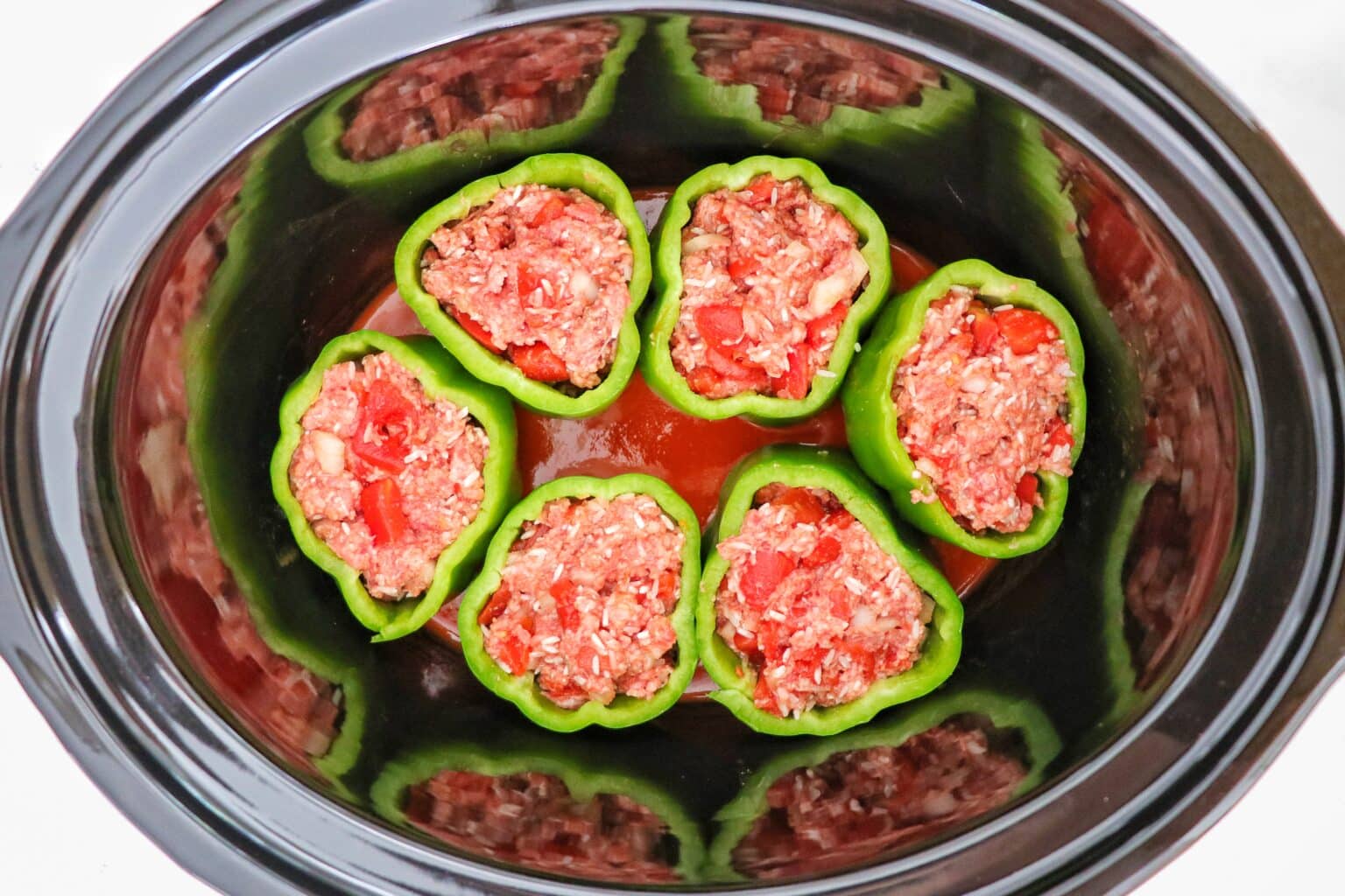 Slow Cooker Stuffed Bell Peppers - Fab Everyday