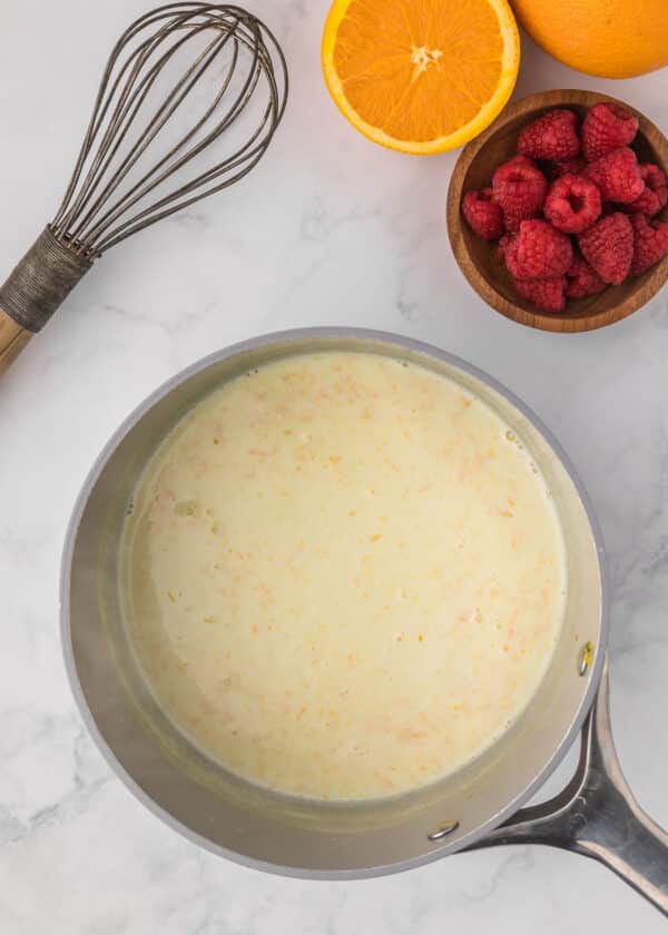 Honey-Orange Crème Brûlée with Raspberries (lighter creme brulee recipe ...