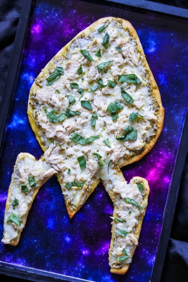 Ship Chicken Pesto Pizza inspired by Star Trek: Prodigy - Fab Everyday