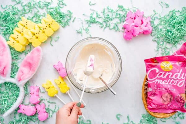 Easy Easter Bunny Pops (Peeps Pops) - Fab Everyday