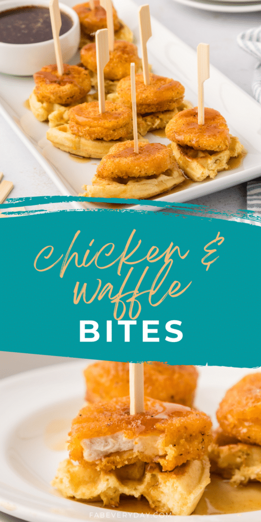 Chicken and Waffle Bites (mini chicken and waffles appetizer with hot ...