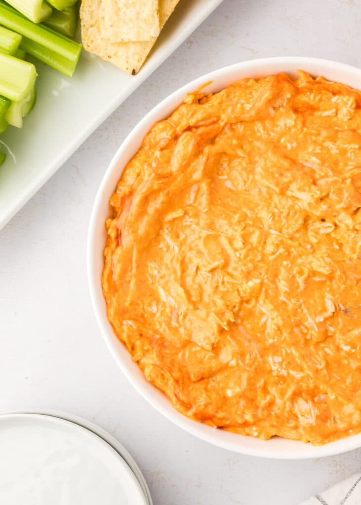 Easy Buffalo Chicken Dip recipe (no-bake buffalo chicken dip) - Fab ...