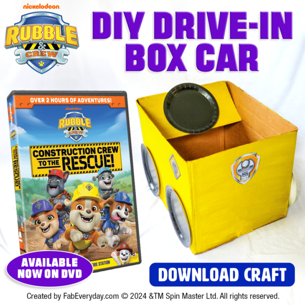 DIY Cardboard Box Car for Drive-In Movie Party - Fab Everyday
