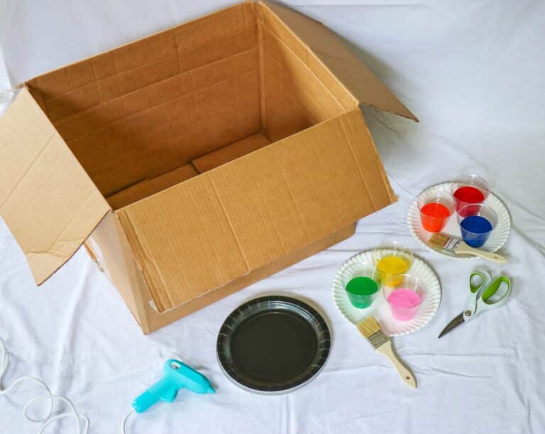DIY Cardboard Box Car for Drive-In Movie Party - Fab Everyday