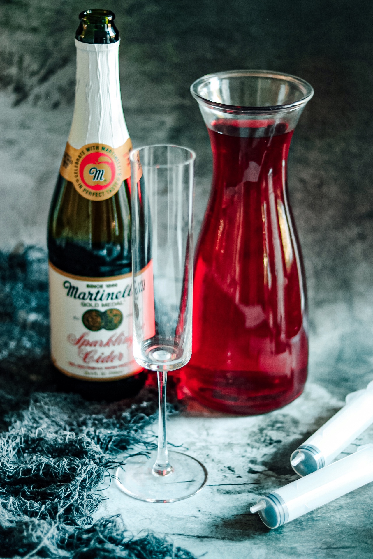 Creepy Cranberry Mockmosa (Halloween Mimosa Mocktail) - Fab Everyday