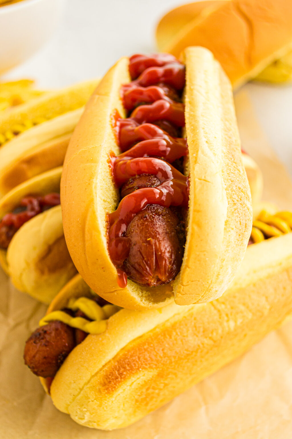 Curry Hot Dogs (seasoned frying pan hot dogs recipe) - Fab Everyday