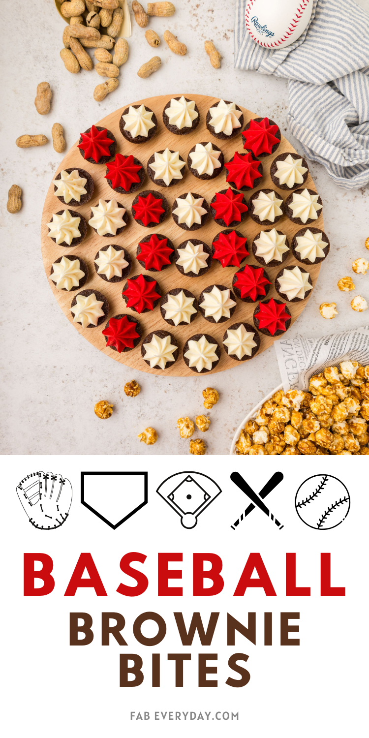 Baseball Brownie Bites recipe (delicious baseball-themed desserts ...