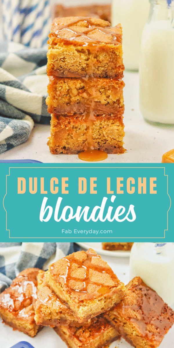 Dulce de Leche Blondies - Fab Everyday