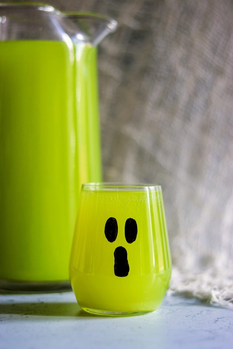 Ghost Mocktail (green mocktail for Halloween) - Fab Everyday