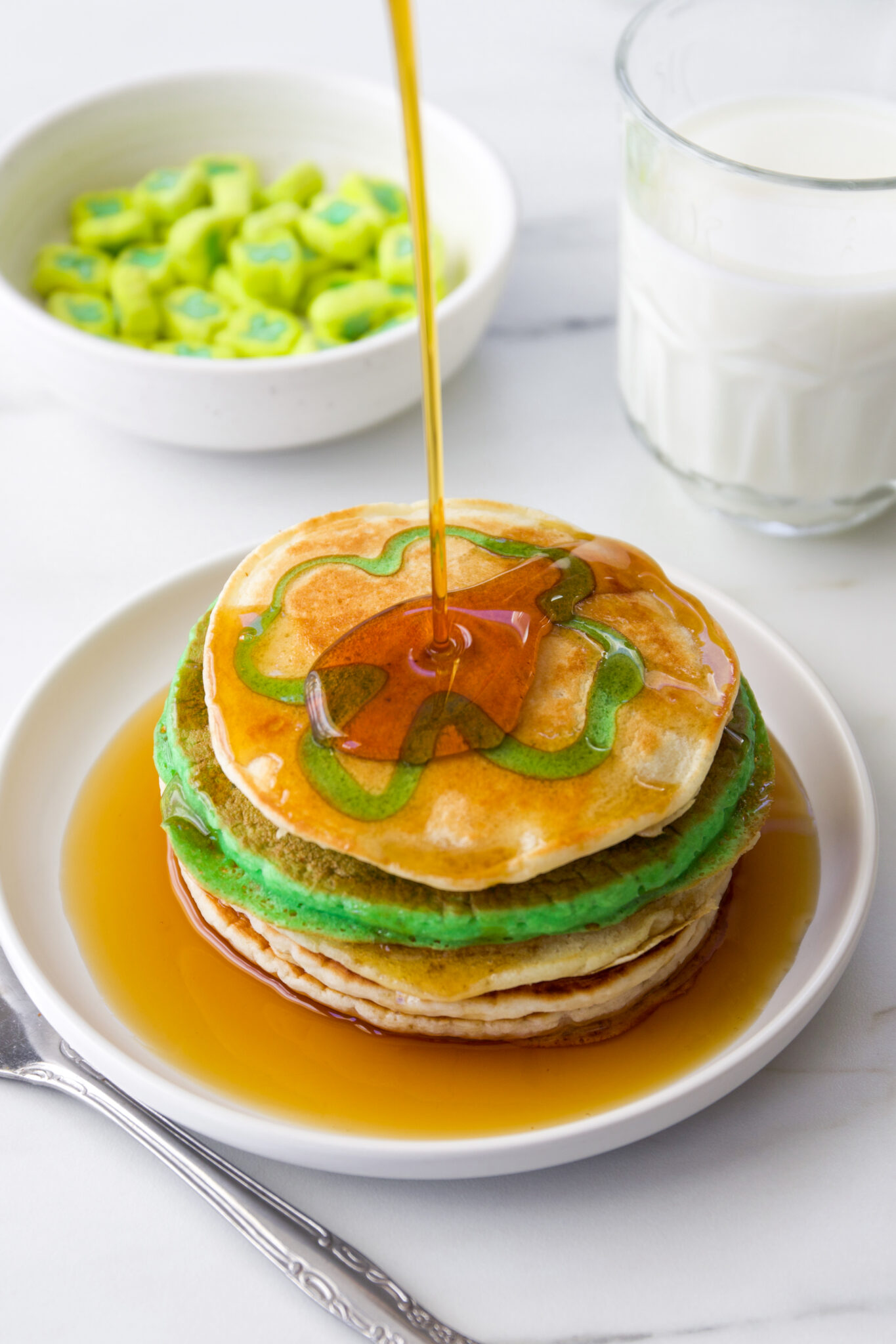 St. Patrick's Day Breakfast Idea: Shamrock Pancakes - Fab Everyday